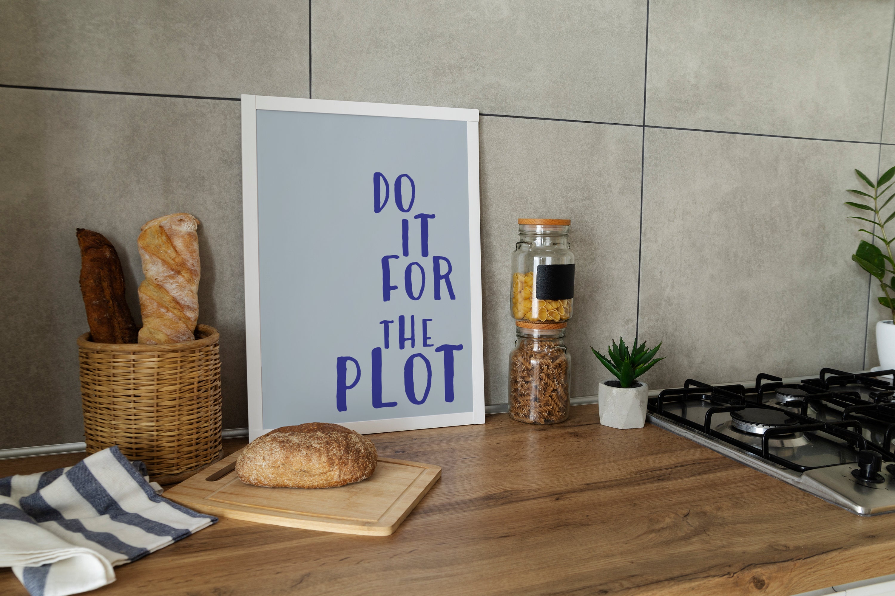 Manifestation Printable Wall Art, Do It for the Plot Print, Blue Preppy ...