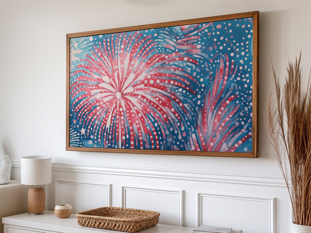 4th of July Fireworks Samsung Frame TV Art, American Independence Day ...