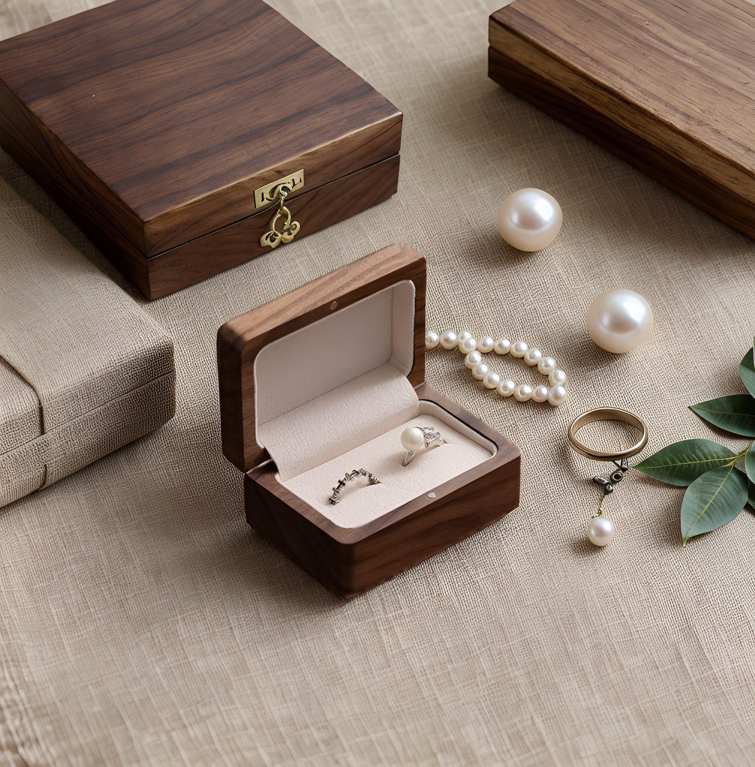 Exquisite Wedding Ring Box, Custom Ring Box, Couple Travel Ring Box ...