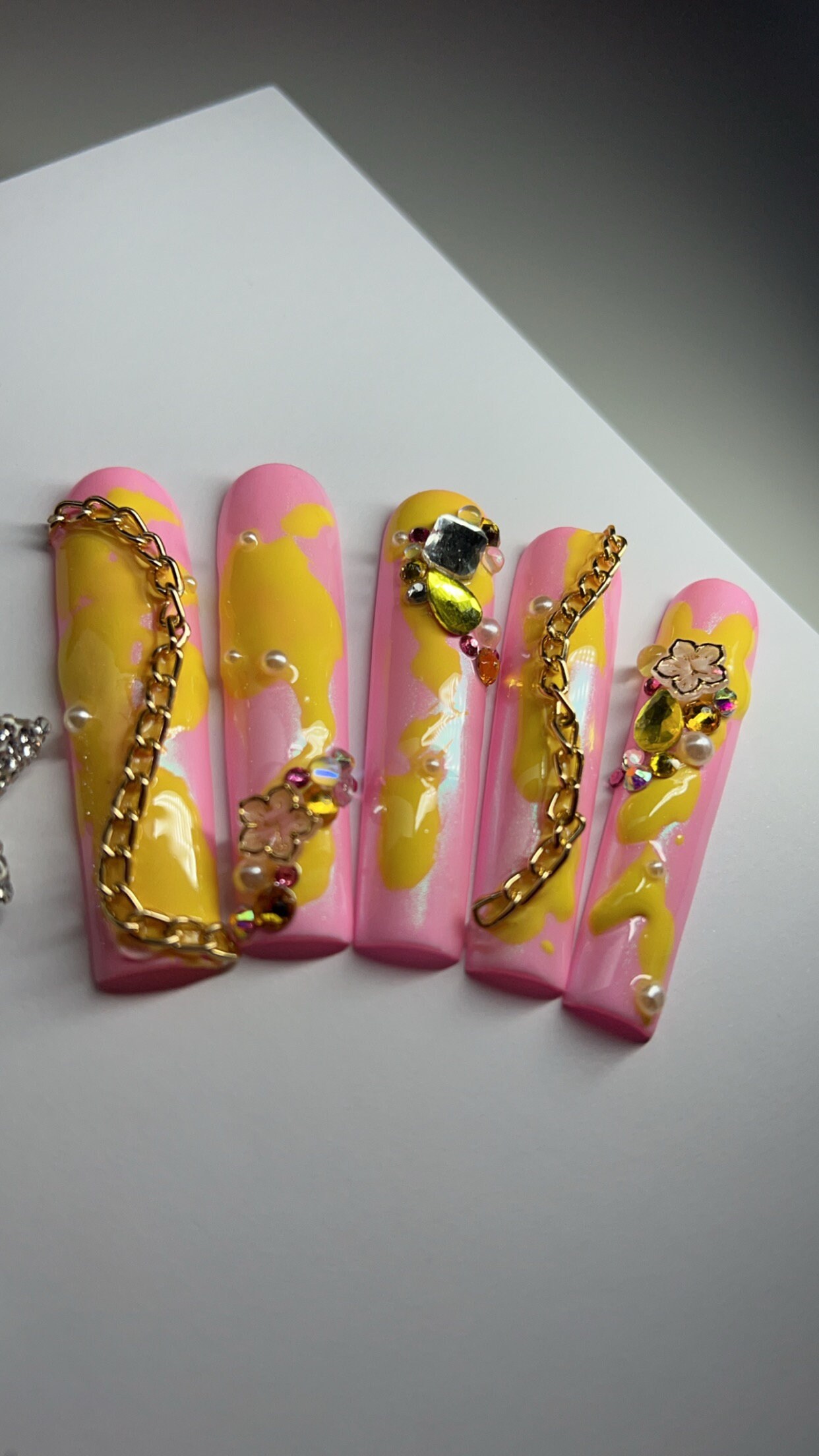 Spiked Lemonade Press on Nails Handmade - Etsy