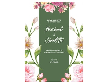 Digital Wedding Card /editable Wedding Card /downloadable Card /pdf ...