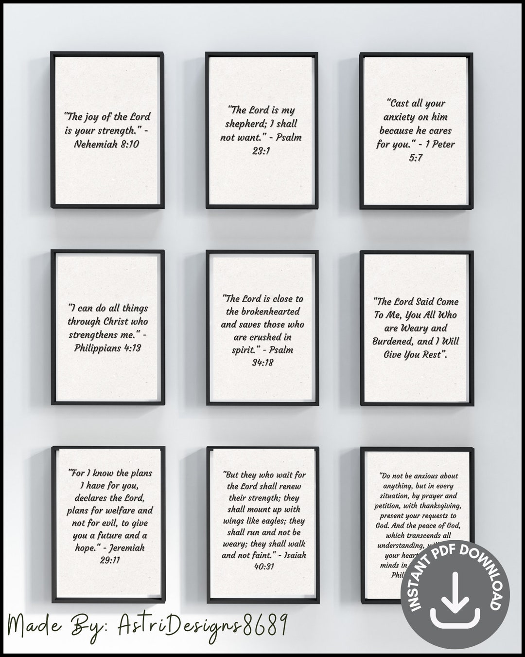 Printable Wall Art Bible Quotes, Mood Lifted Wall Art, Motivational ...