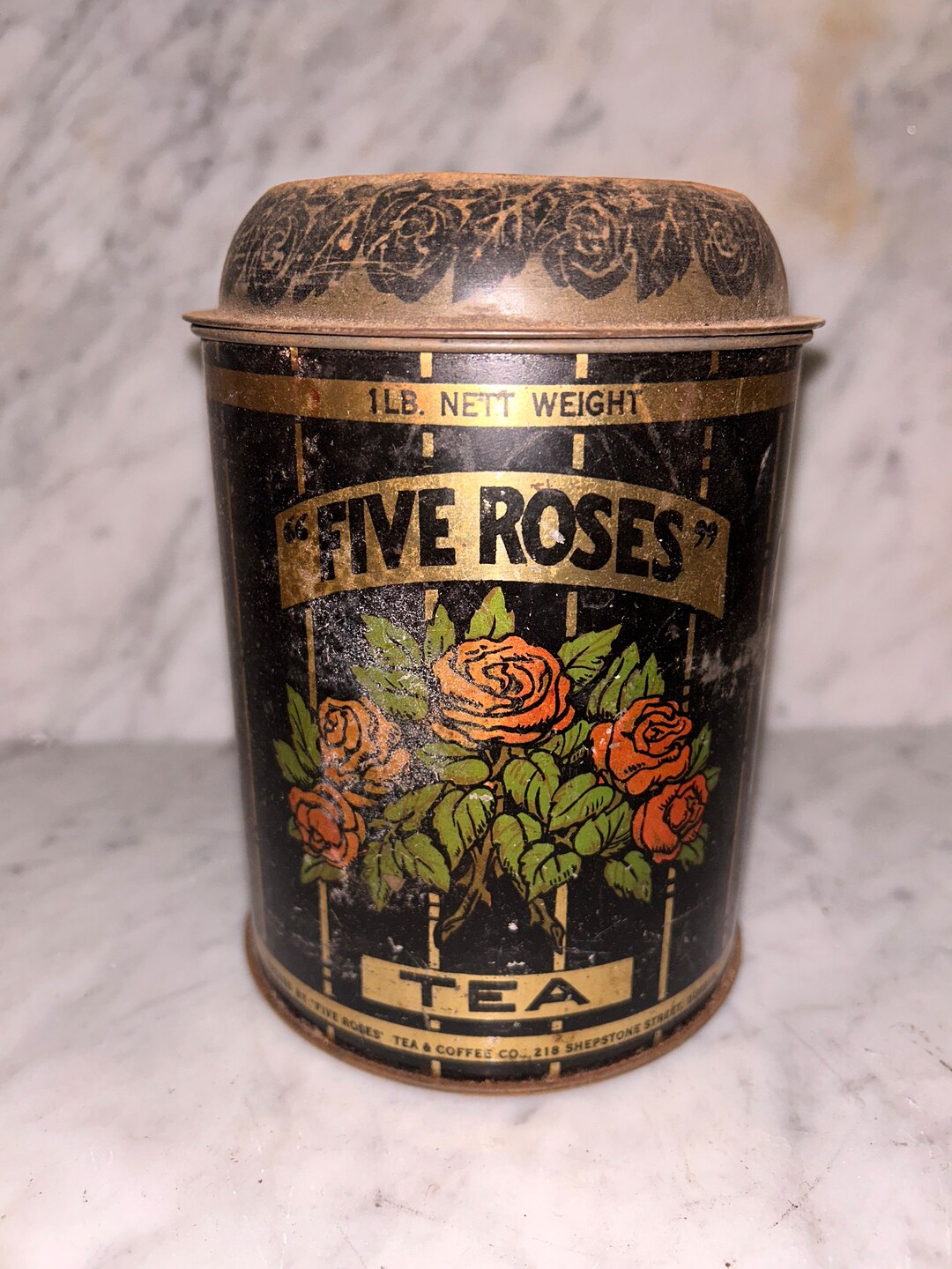 Vintage Five Roses Tea Tin - Etsy