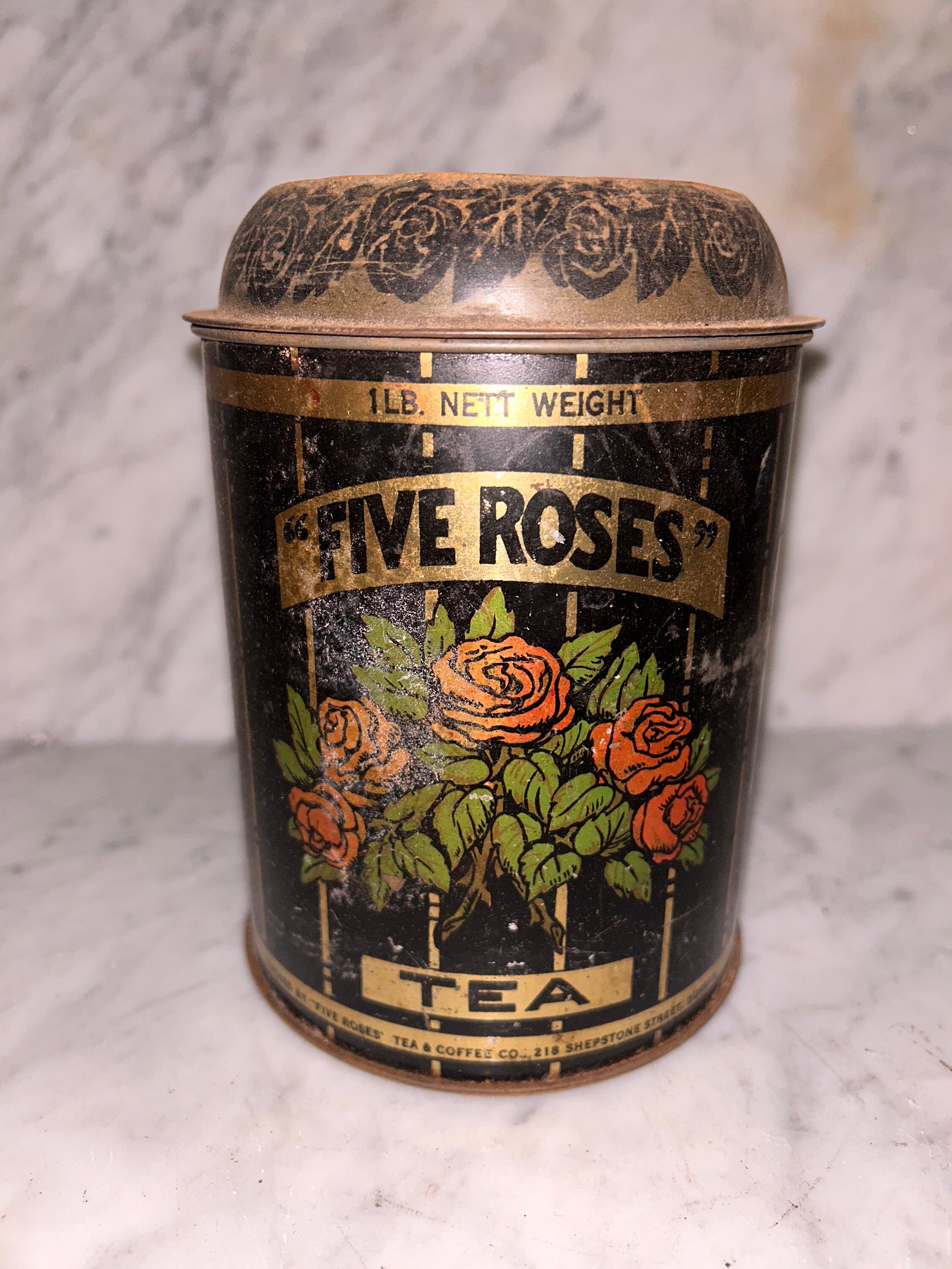 Vintage Five Roses Tea Tin - Etsy
