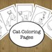 Cat Coloring Book Sheets 5 Printable Pages Coloring Pages for Kids and ...