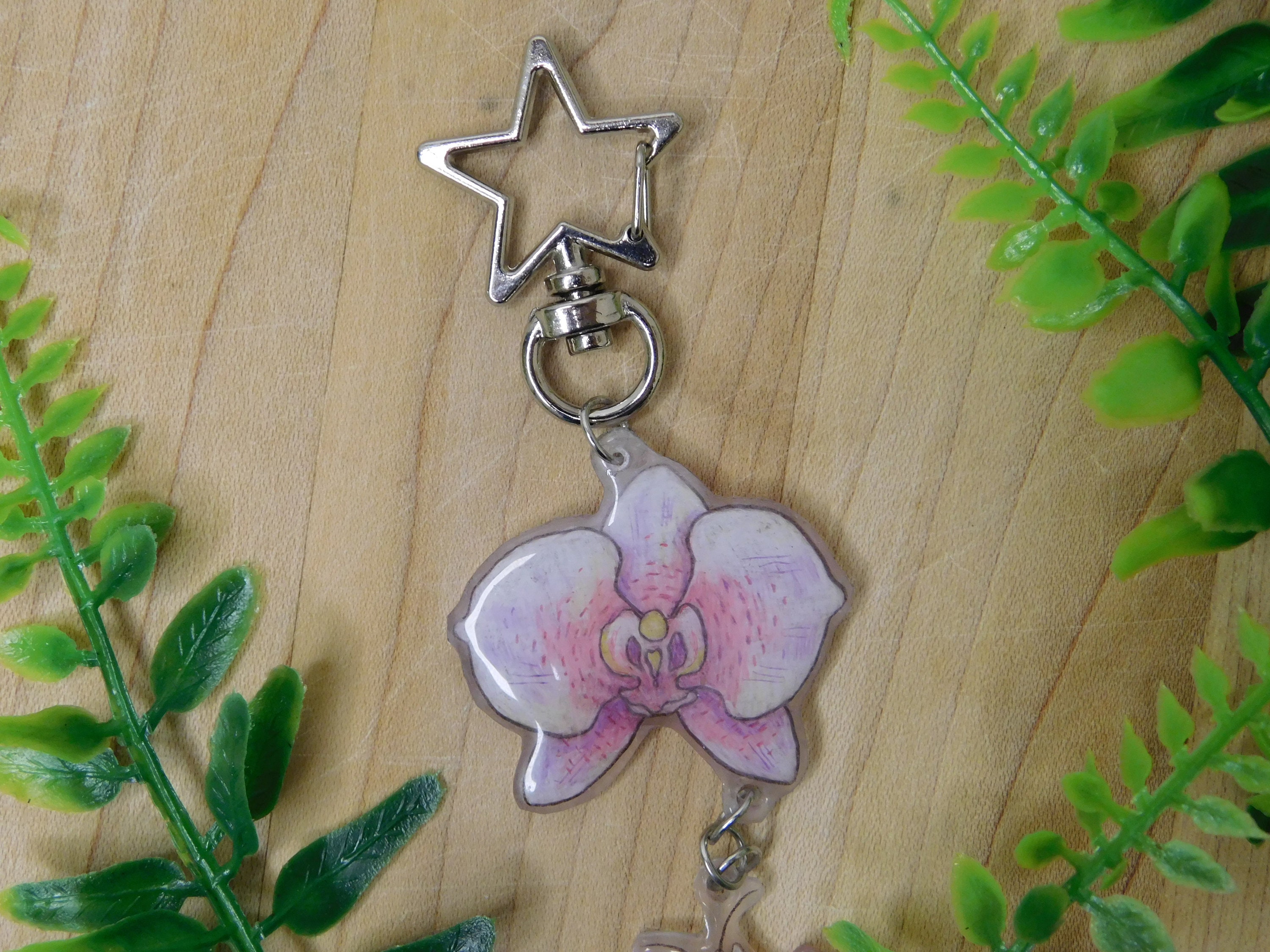 Orchid Mantis With Orchid Flower Keychain - Etsy