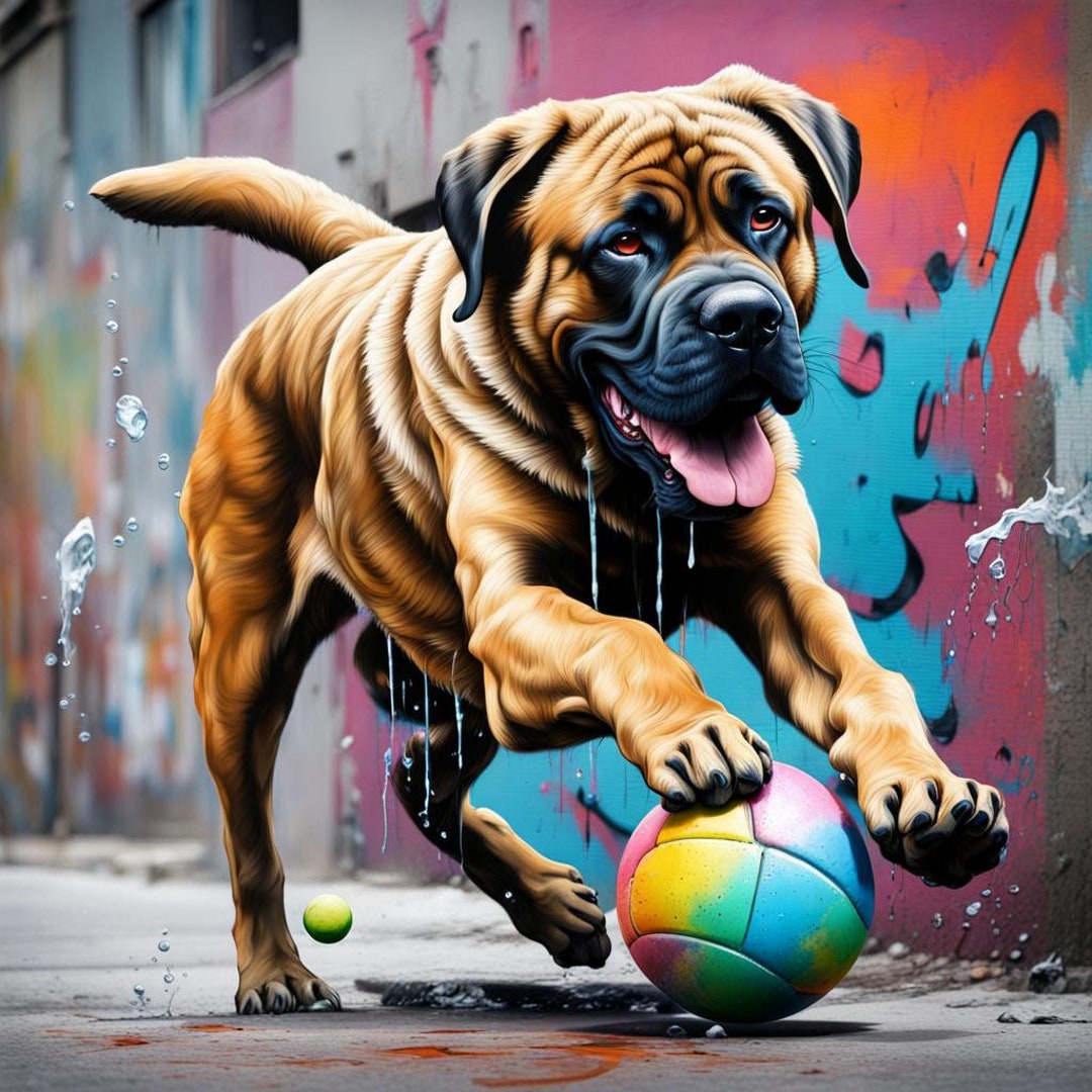 Mastiff Dog Pet Lover Clipart Commercial Digital Printable Instant ...