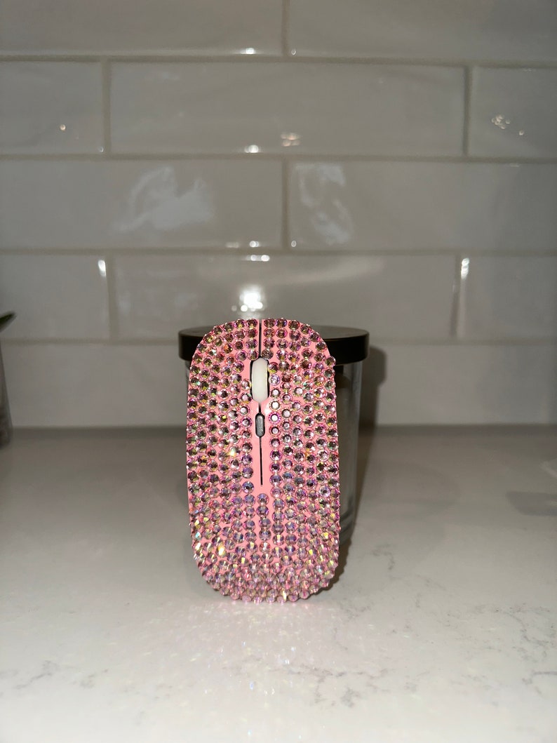 Crystal Wireless Mouse W/ Genuine Bling Tech Bedazzled Laptop Computer ...