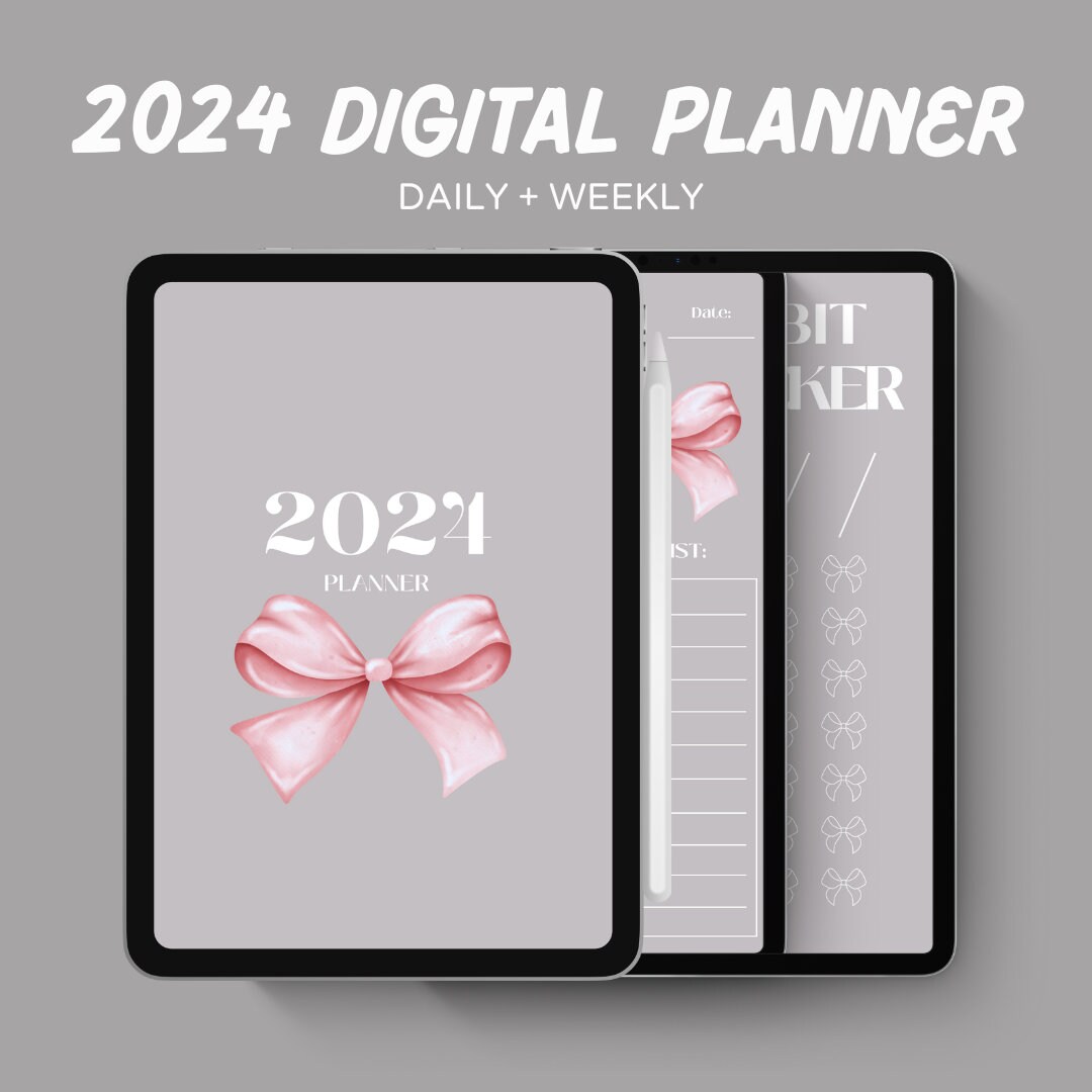 Cute Digital Planner | Coquette Aesthetic Planner, Minimal Undated ...
