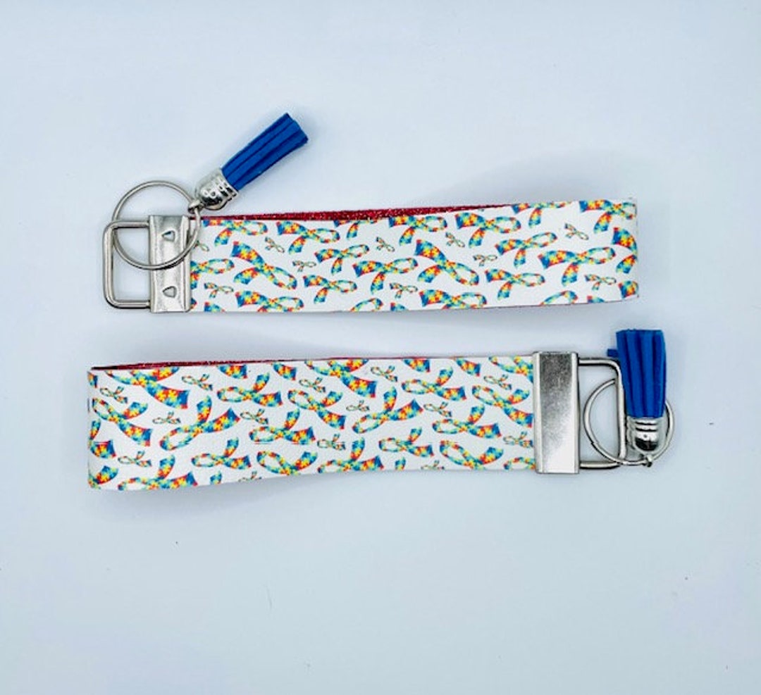 Autism Ribbon Awareness Key Fob - Etsy