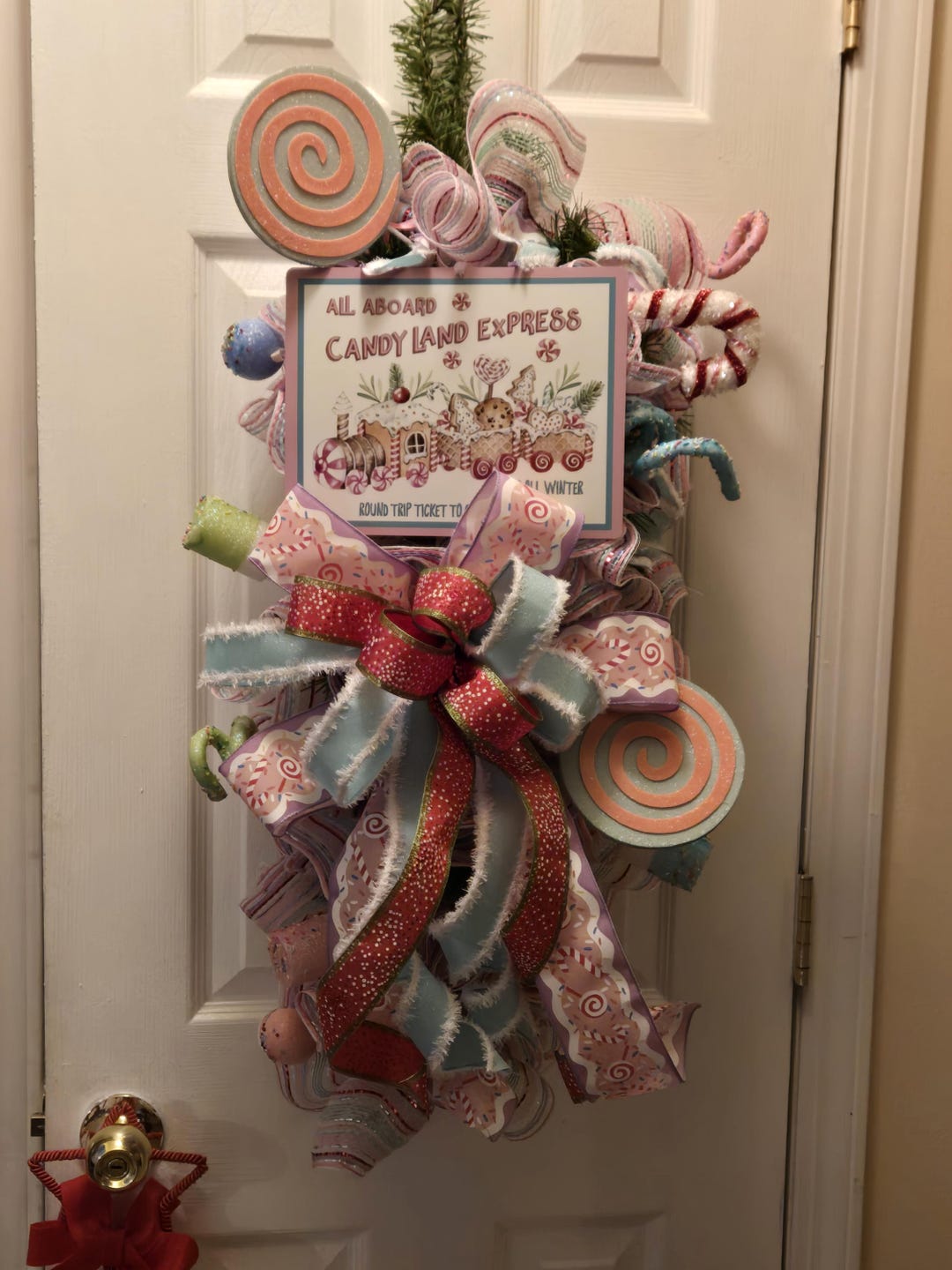 Candy Land Express Christmas Wreath - Etsy