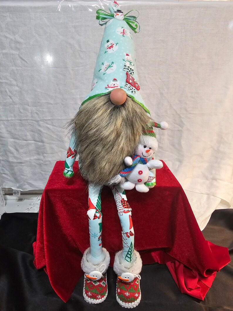 Handcrafted Sitting Christmas Gnome - Etsy