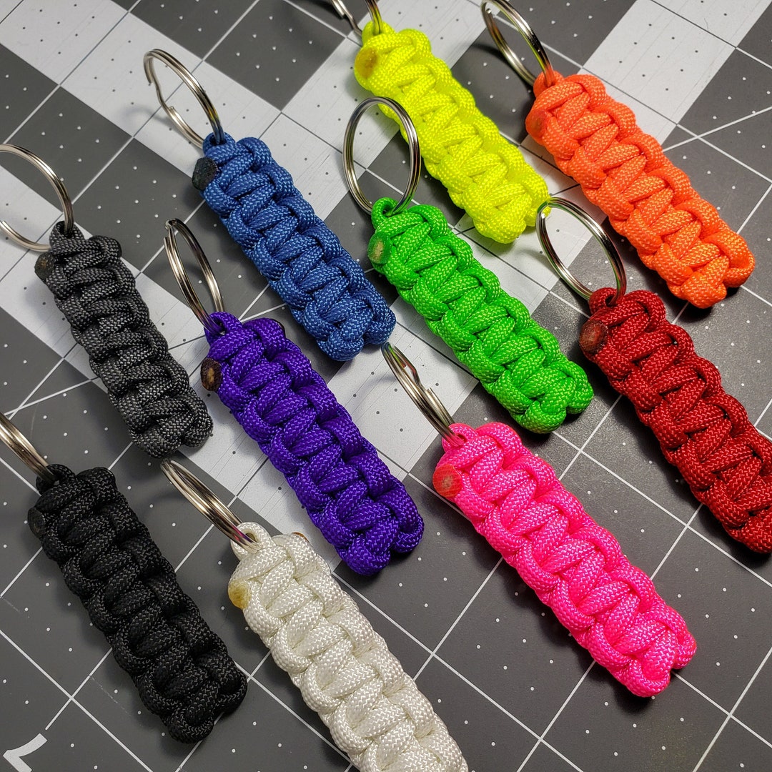 Paracord Keychain | Handmade With USA Made 550 Paracord | 10 Color ...