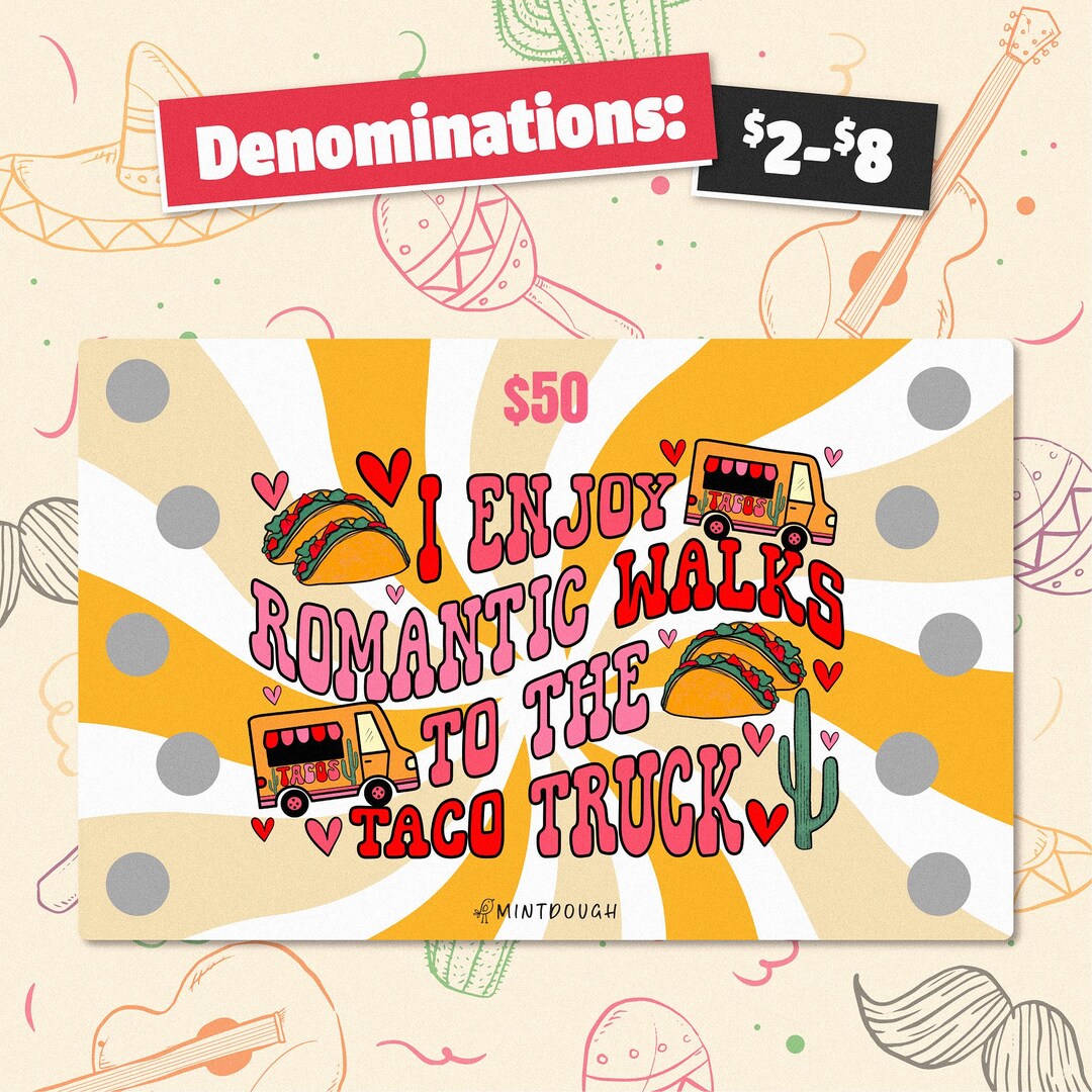 I Enjoy Walks to the Taco Truck Scratch-off Challenge - Savings Tracker ...