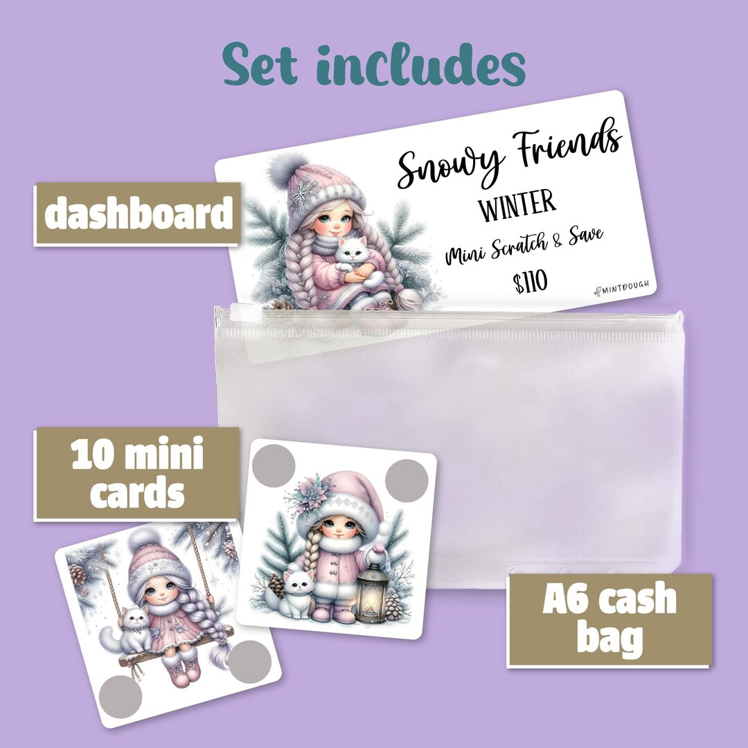 Snowy Friends Challenge Mini Savings Set - Savings Tracker, Fund ...