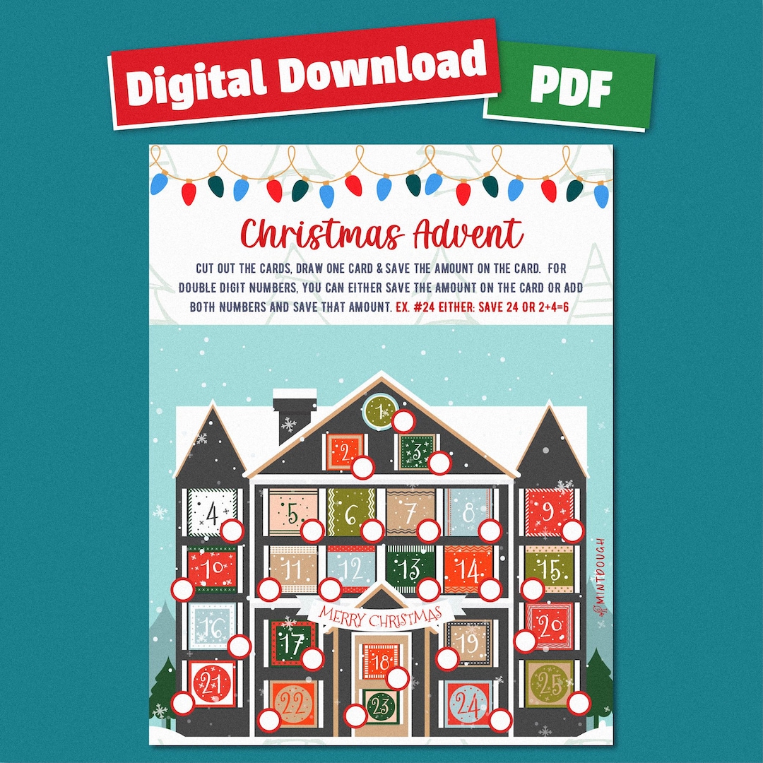 Christmas Advent Challenge - Digital Download PDF Printable - Game ...