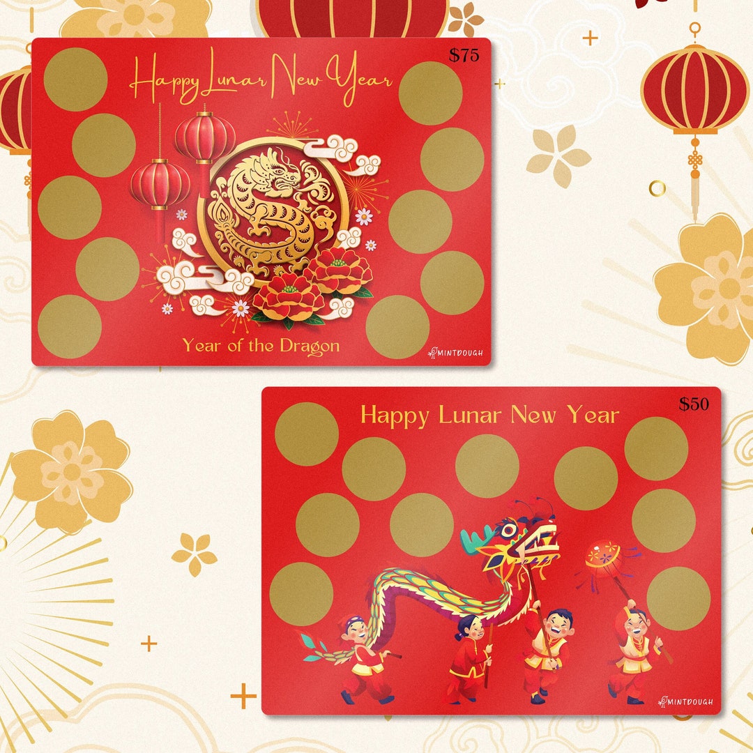 Lunar New Year CNY Scratch-off Challenge - Savings Tracker, Fund ...