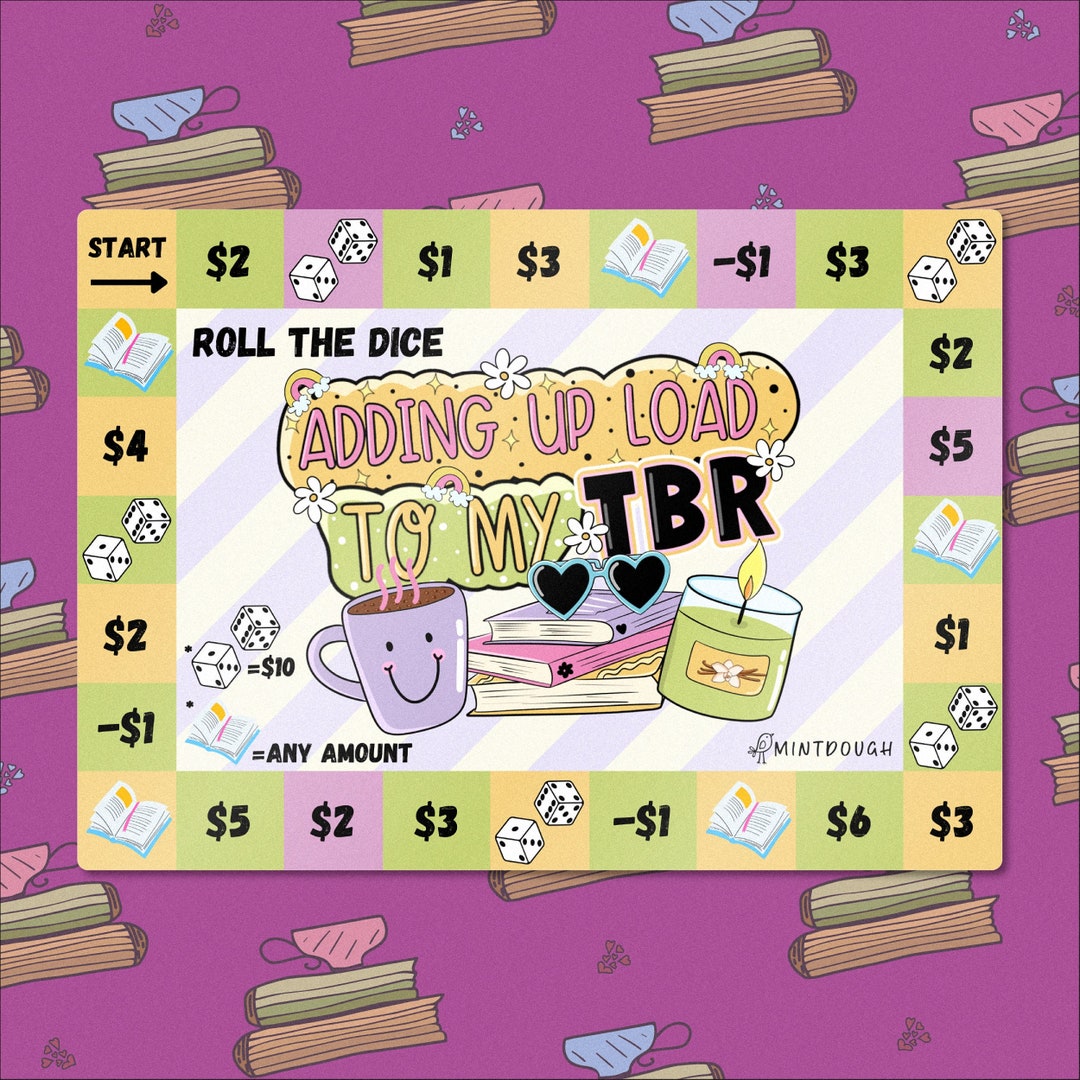 To Be Read Roll the Dice Savings Challenge - Savings Tracker, Fund ...