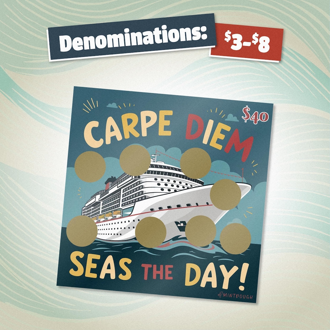 Seas the Day Small Scratch-off Challenge-savings Tracker, Fund Tracker ...