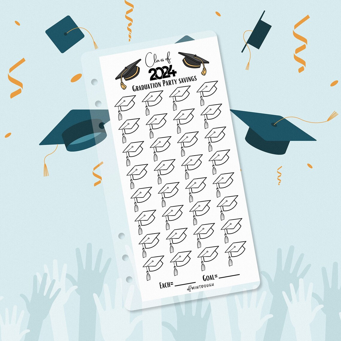 Graduation Party 2024 Savings Challenge Savings Tracker, Fund Tracker ...