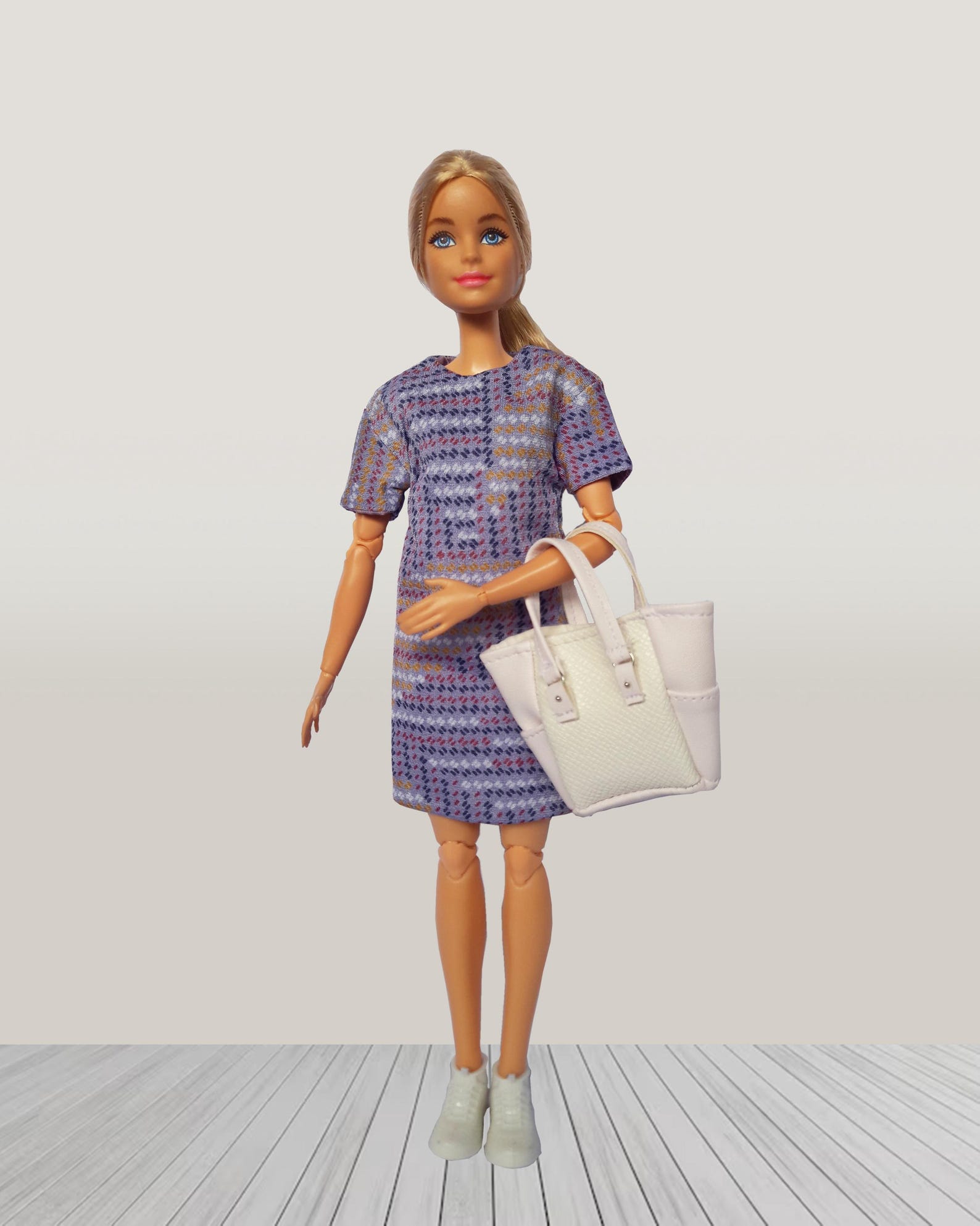 Simple Dress With Designer Print, Doll Cloth Outfit for 11.5 Inches 29 ...