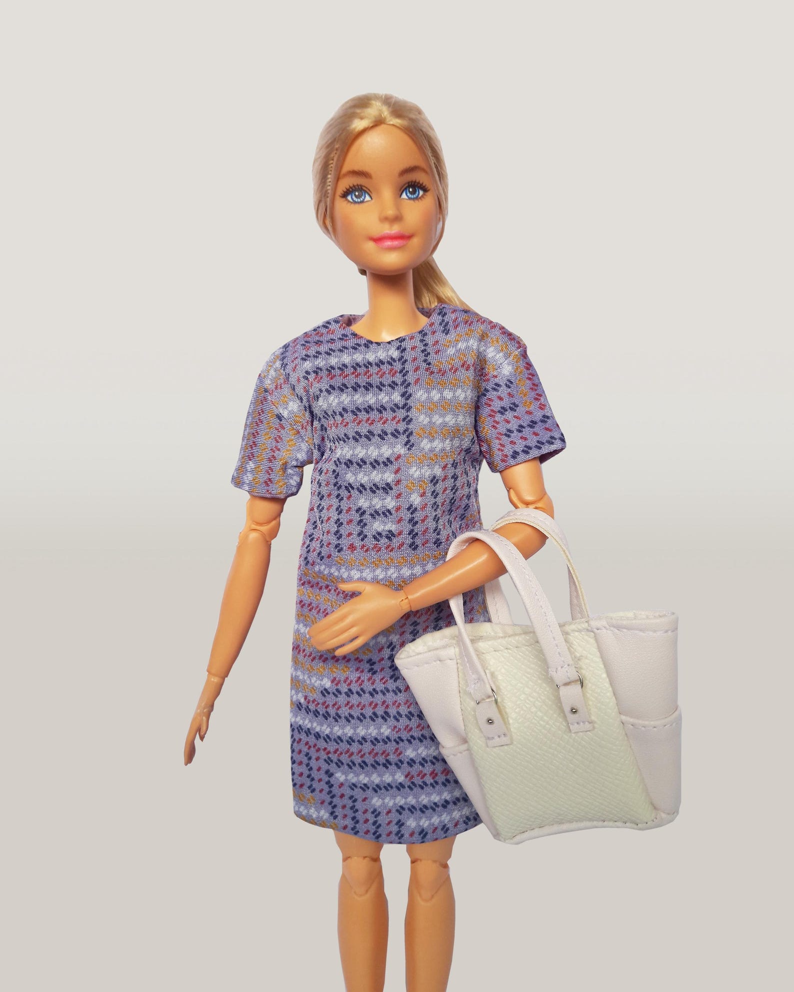 Simple Dress With Designer Print, Doll Cloth Outfit for 11.5 Inches 29 ...