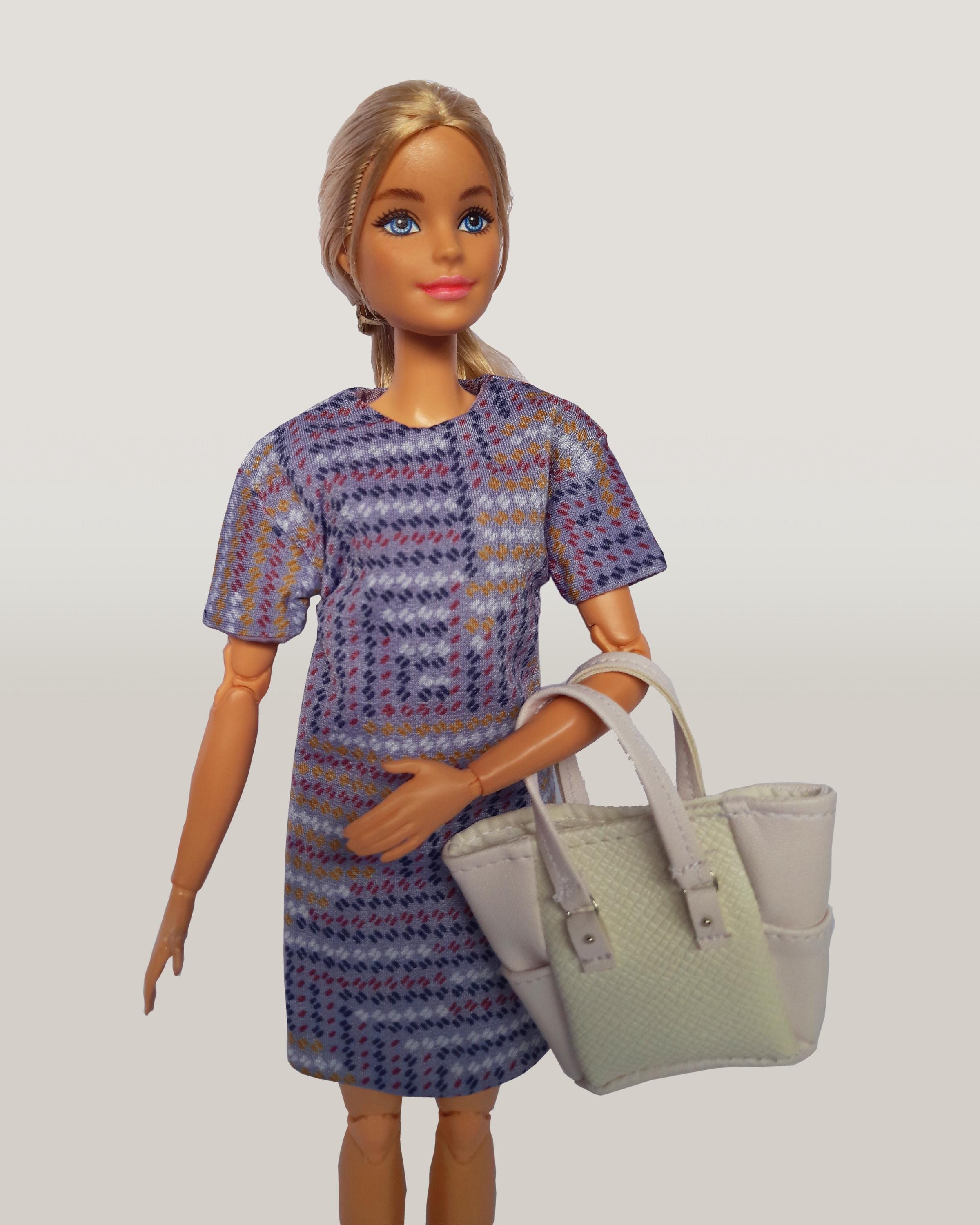 Simple Dress With Designer Print, Doll Cloth Outfit for 11.5 Inches 29 ...
