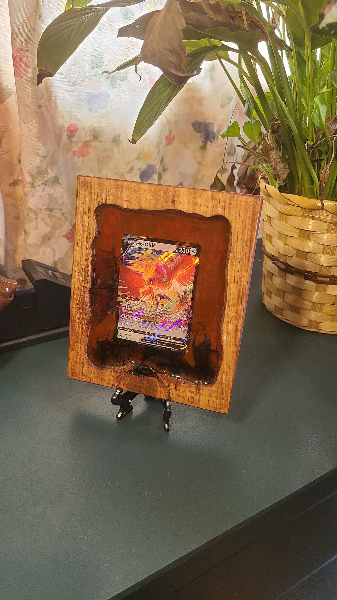 Pokemon Legendary Ho-oh Card Epoxy Wood Art - Etsy