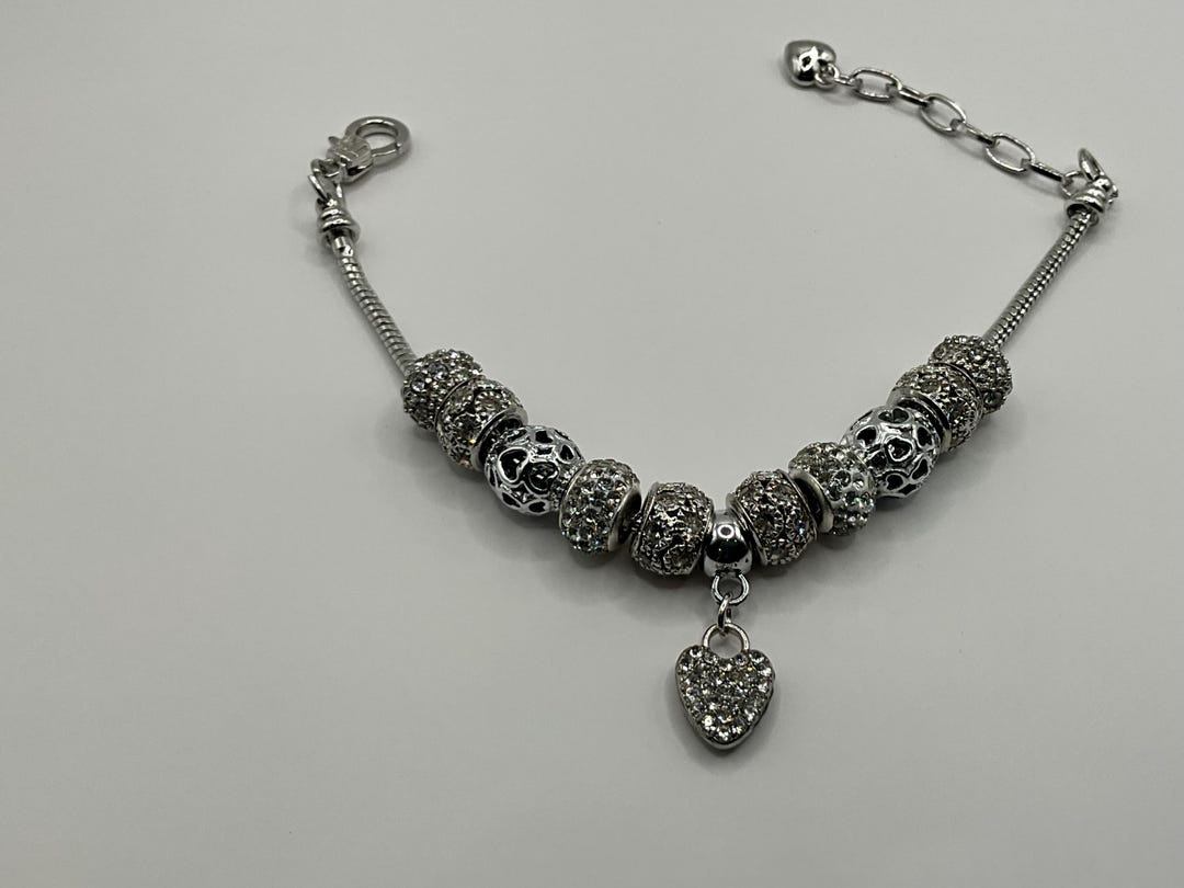 Pandora European Style Charm Bracelet, Valentines Gift, Handmade, Gifts ...