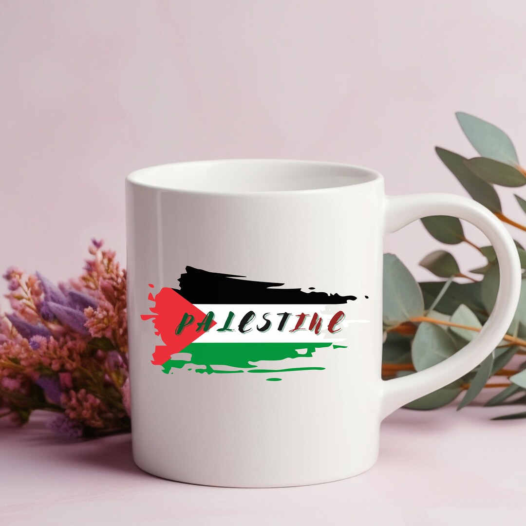 Palestine Flag With Art , Palestine Mug , Palestine Art , Save ...
