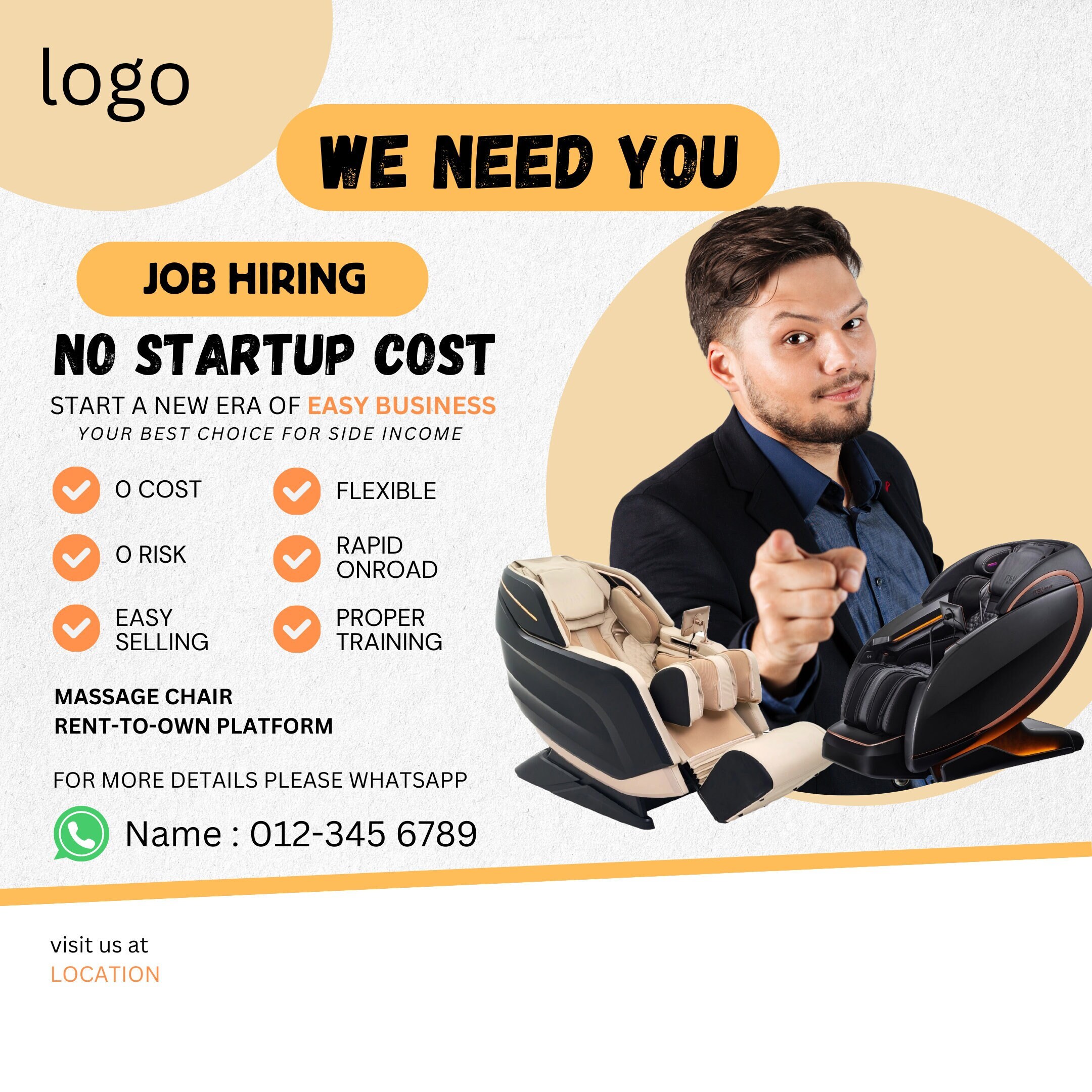 Job Hiring Poster Template - Etsy