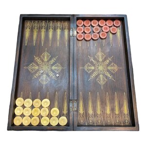 At Your Home : Hand Embroidered Walnut Wood Filigree Backgammon and ...