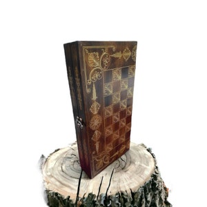 At Your Home : Hand Embroidered Walnut Wood Filigree Backgammon and ...