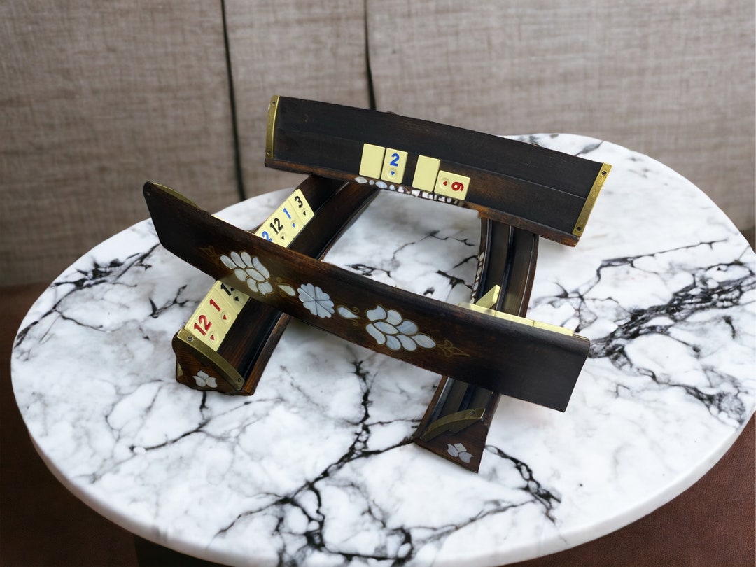 Mother of Pearl Inlaid Oval Okey Set Handmade - Etsy