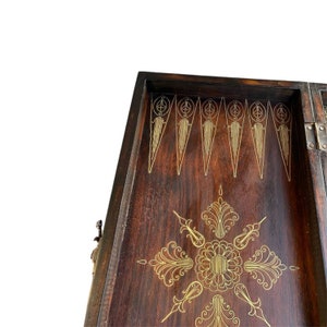At Your Home : Hand Embroidered Walnut Wood Filigree Backgammon and ...