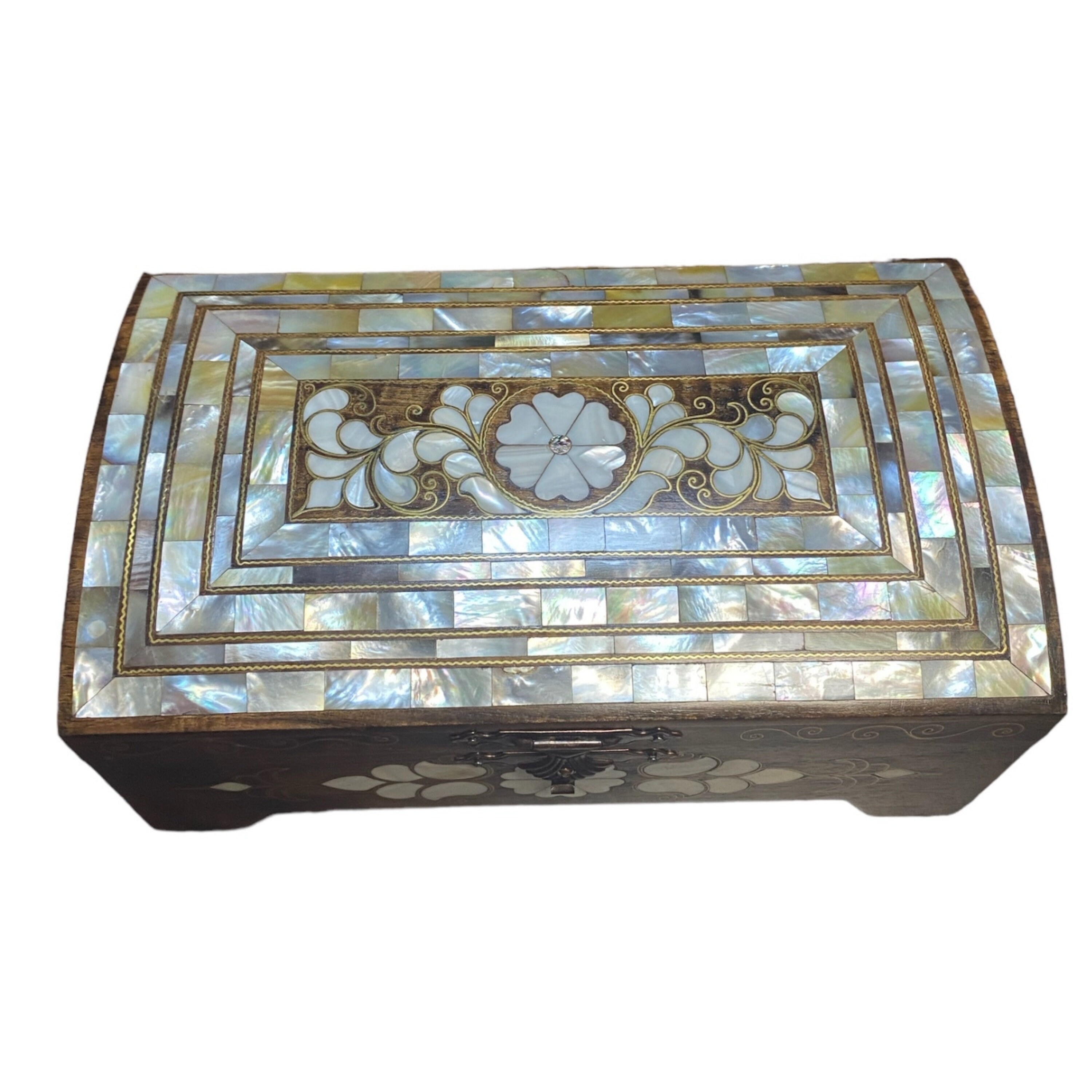 Jewelry Wooden Box, Handmade Box With Pearl Inlay, Jewelry Storage Box ...