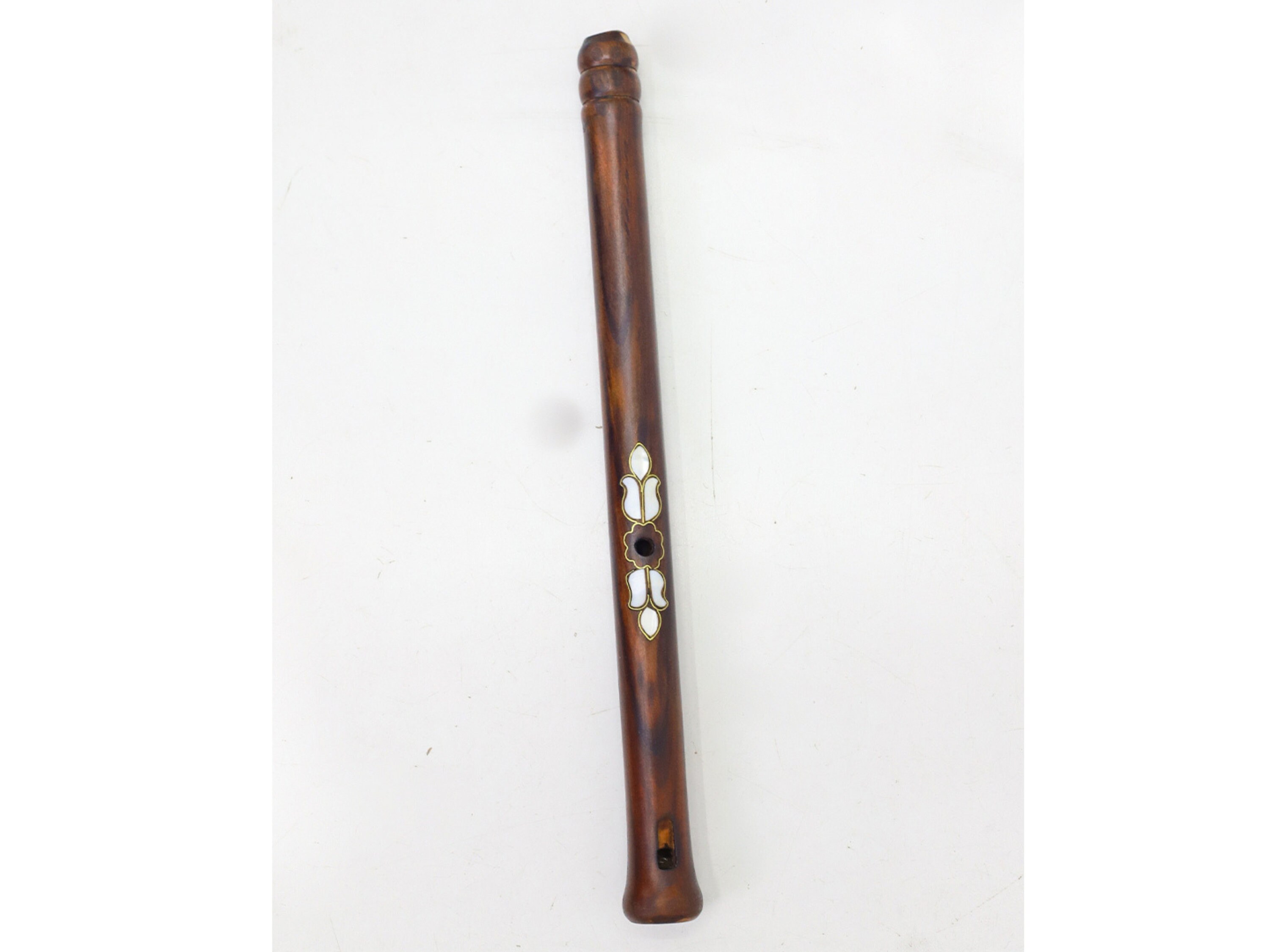 Ebony Wood Flute With Exquisite Mother of Pearl Inlay Handcrafted ...