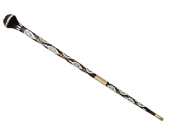 Mother of Pearl Inlaid Walnut Wood Cane Wand for Father's Day and ...