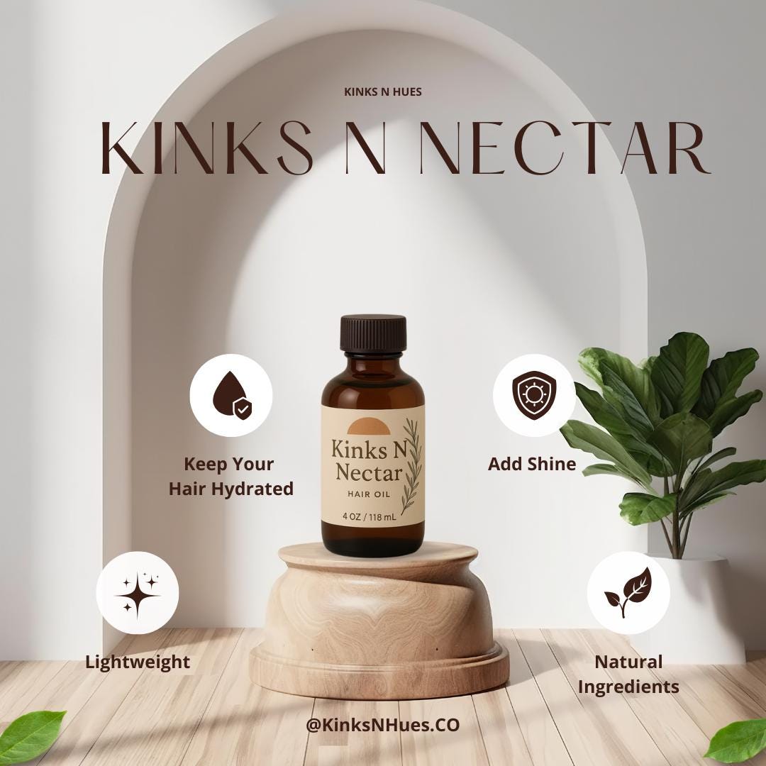 Kinks N Nectar Oil | Lightweight Hair & Scalp Oil - Etsy