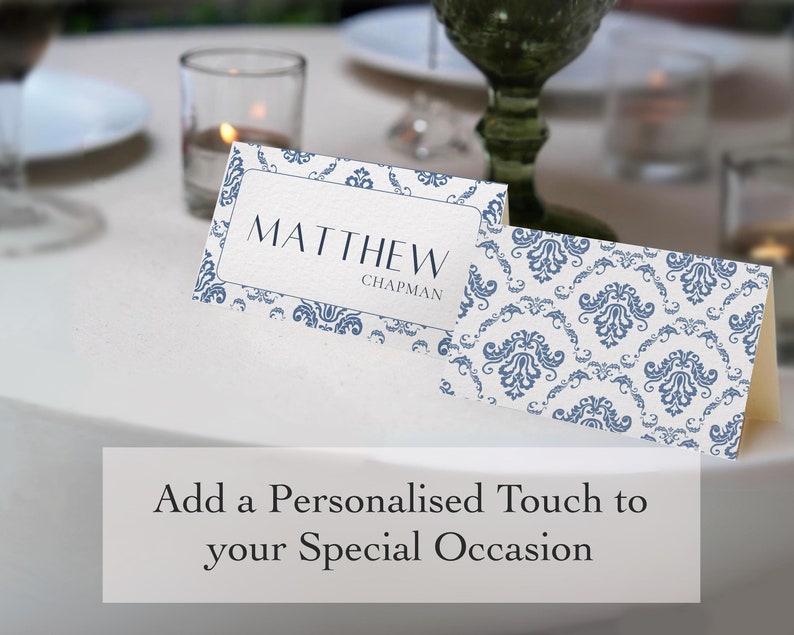 Printable Place Cards, Custom Editable Canva Template and Elegant ...