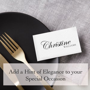 Printable Editable Place Card Canva Template, Custom Elegant Digital ...