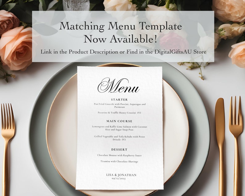 Printable Place Cards Template, Canva Custom Editable Digital Instant ...