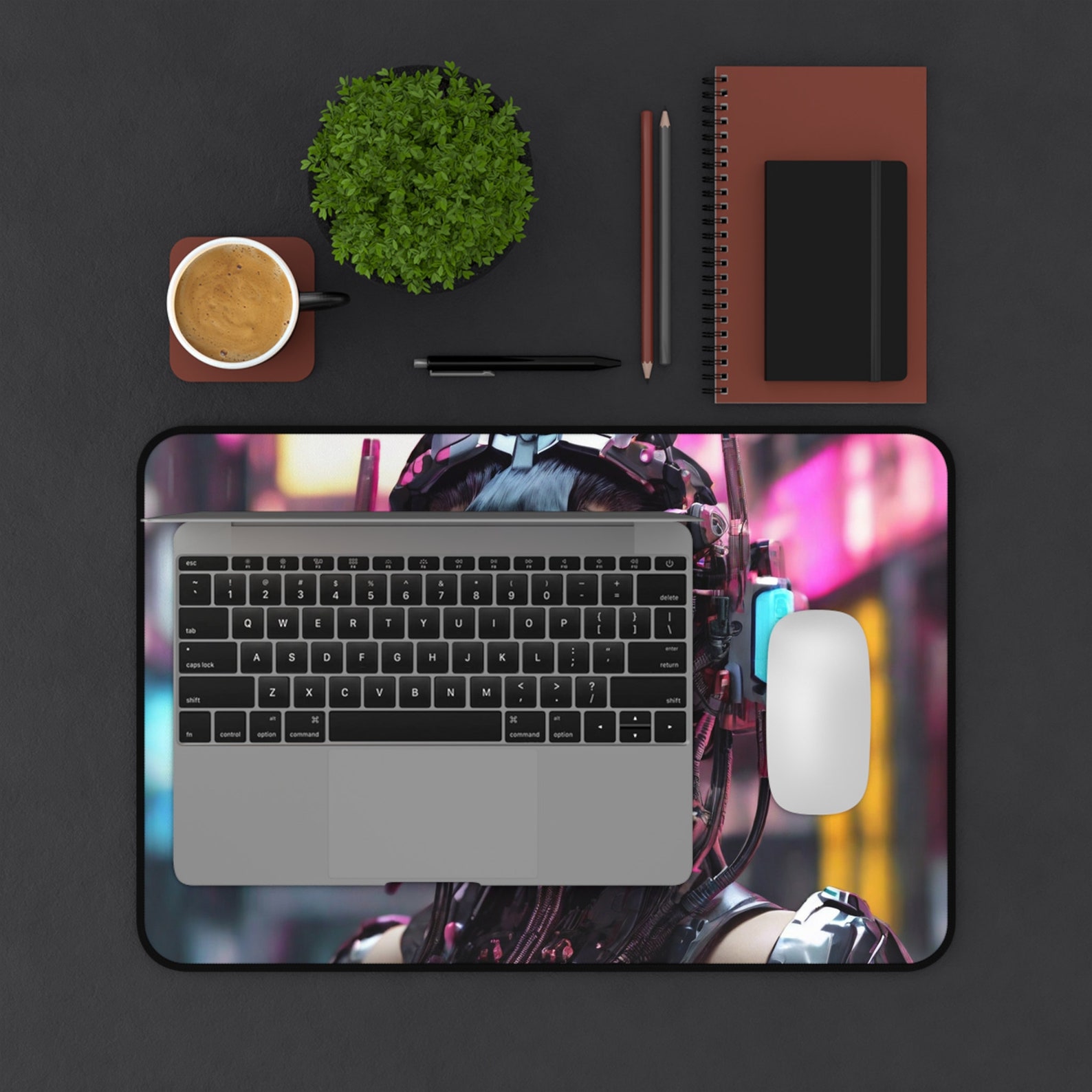 Cyberpunk Female Vaporwave Robot Desk Mat - Etsy