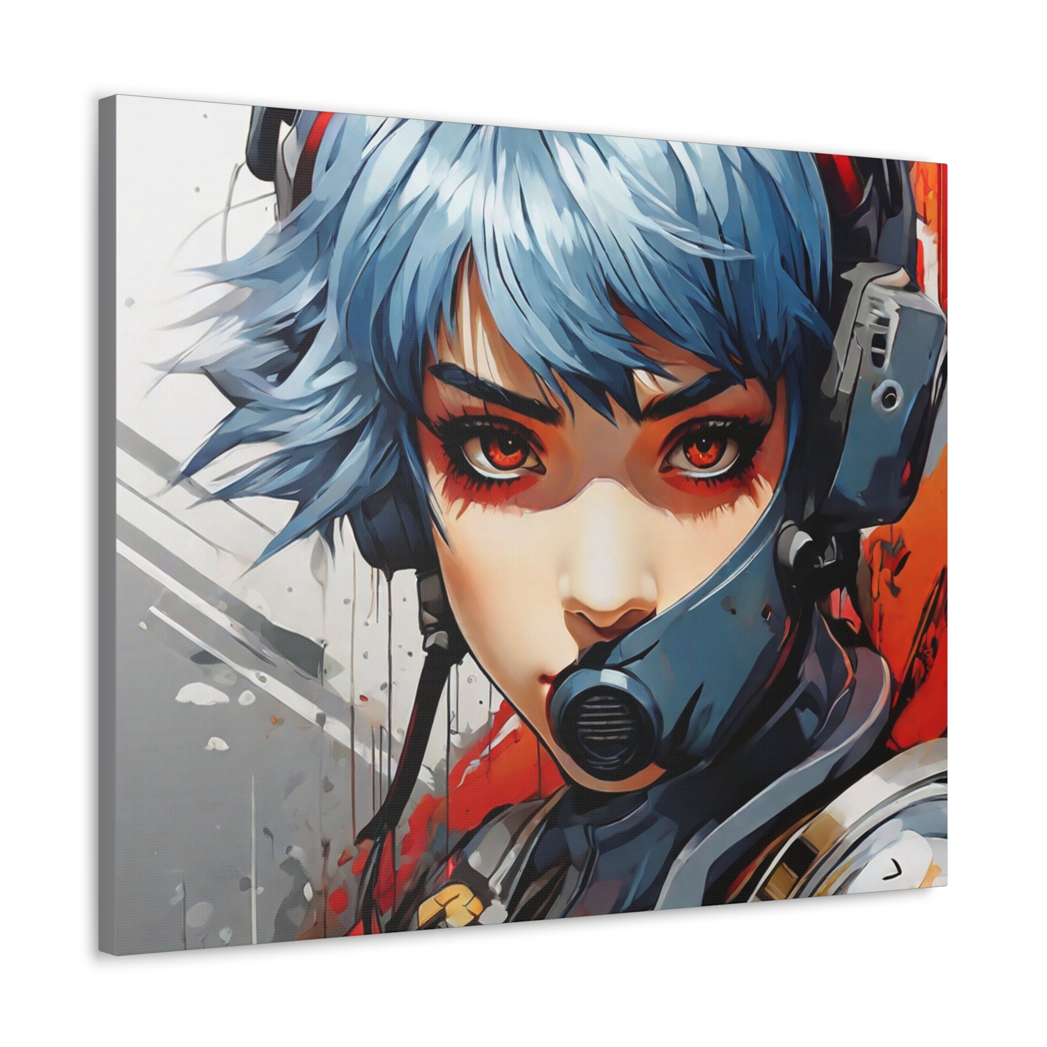 Blue Anime Space Hero 1canvas Gallery Wraps - Etsy