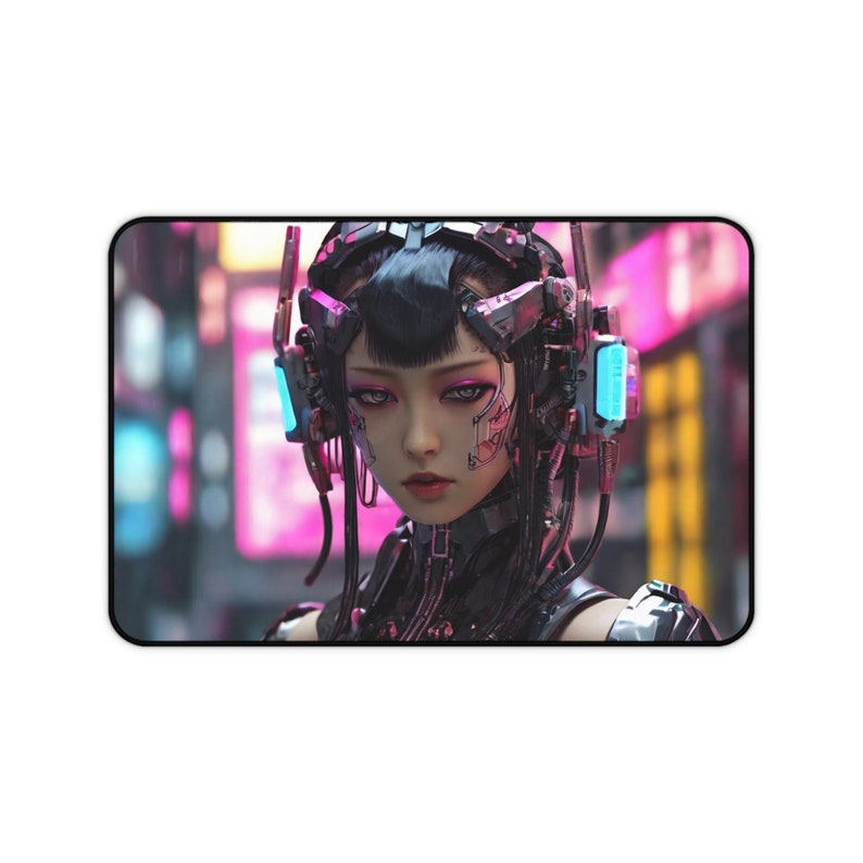 Cyberpunk Female Vaporwave Robot Desk Mat - Etsy