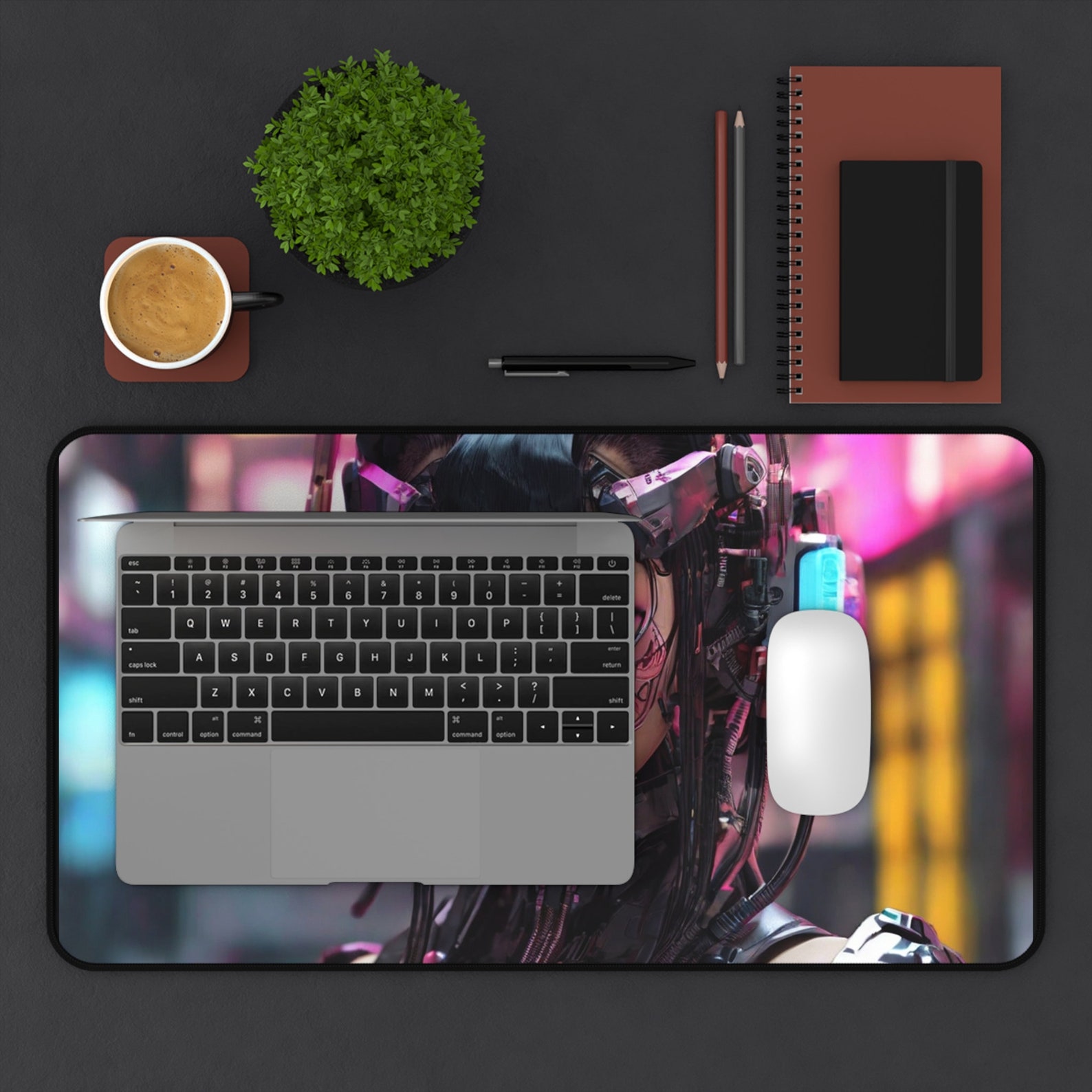 Cyberpunk Female Vaporwave Robot Desk Mat - Etsy
