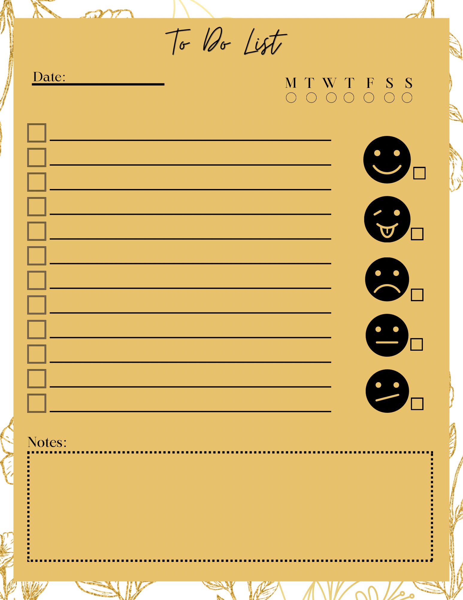 To Do List Printable, Instant Download, Productivity Tool, Daily ...