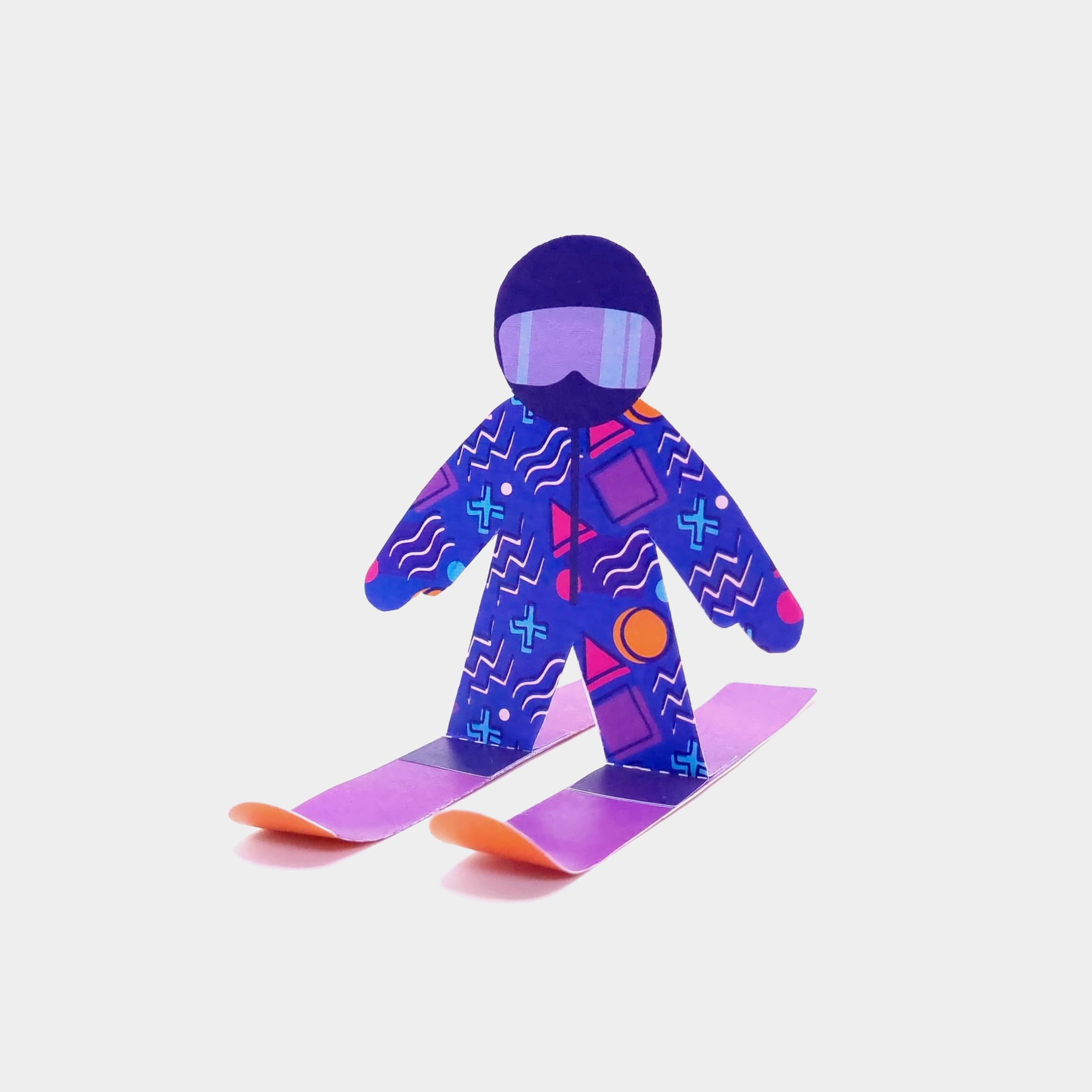 Winter Games 5-pack: Printable Paper Skiers - Team Competition Craft - Etsy