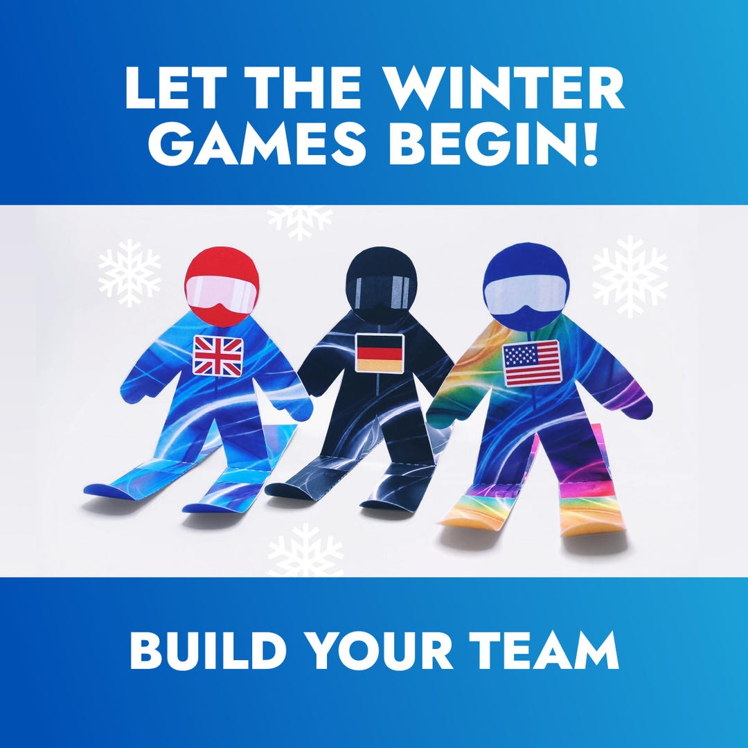Winter Sports Paper Craft | 48 Country Flags | Printable Skier Toy ...