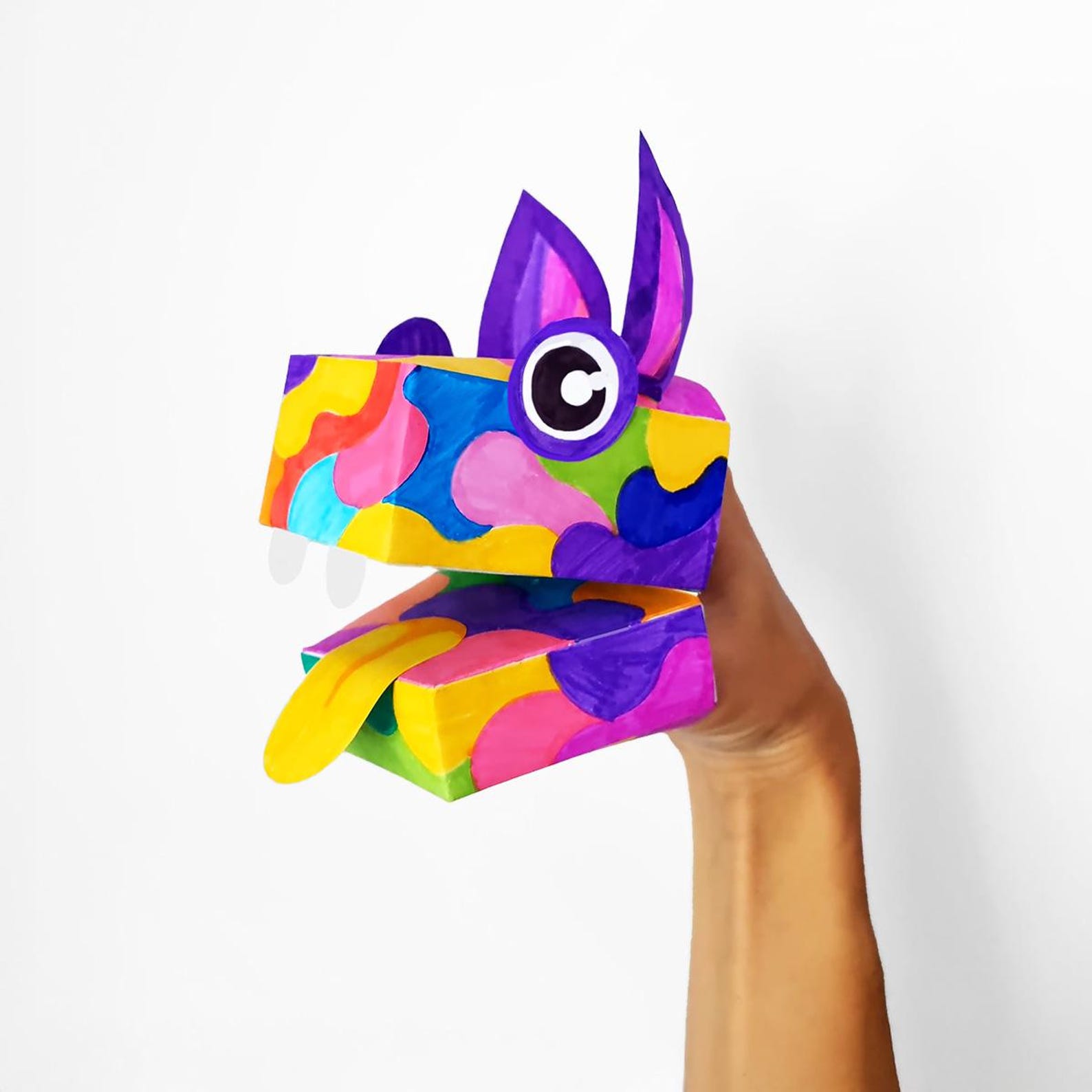 Printable Monster Hand Puppet Nibbles - DIY Paper Puppet, Kids ...